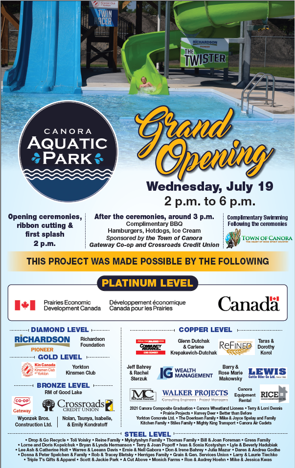 Canora Aquatic Park Grand Opening - Town of Canora